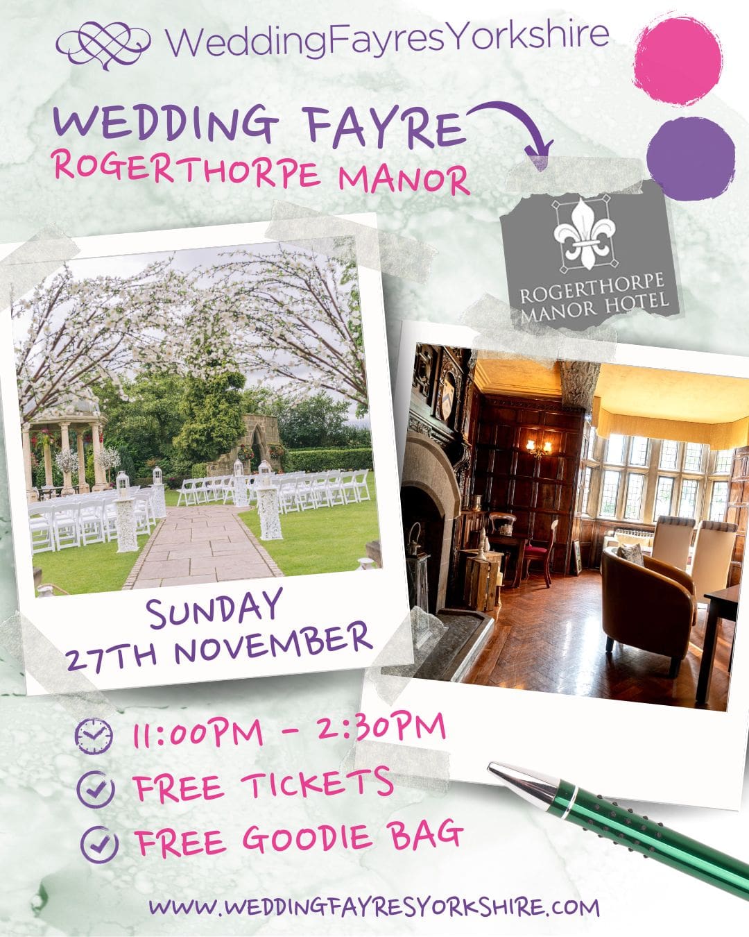 Rogerthorpe Manor Wedding Fayre | The Wedding Guide UK