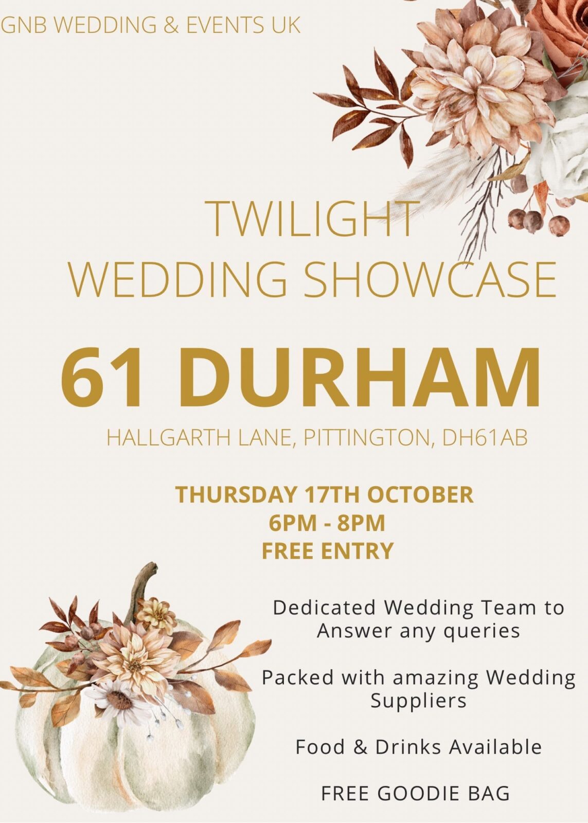 Hotel 61 Durham Autumn Twilight Wedding Showcase | The Wedding Guide UK